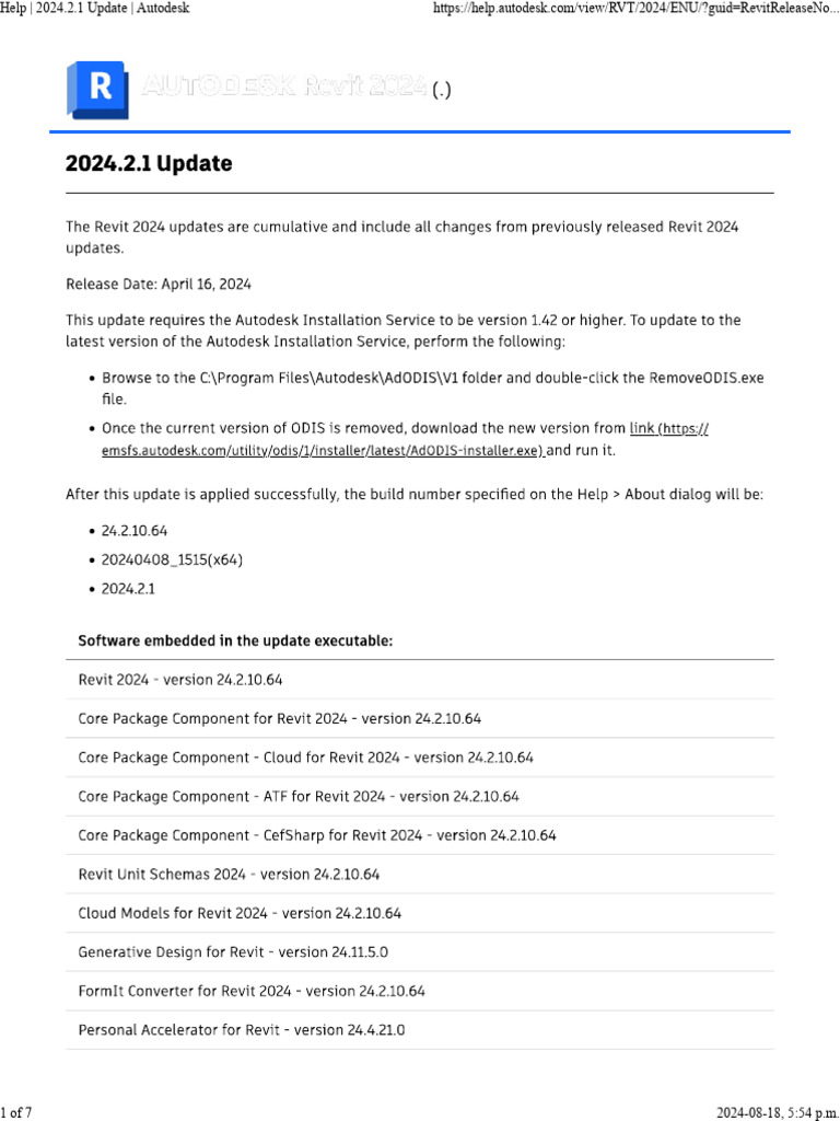 Revit 2024.2.1 Update | PDF