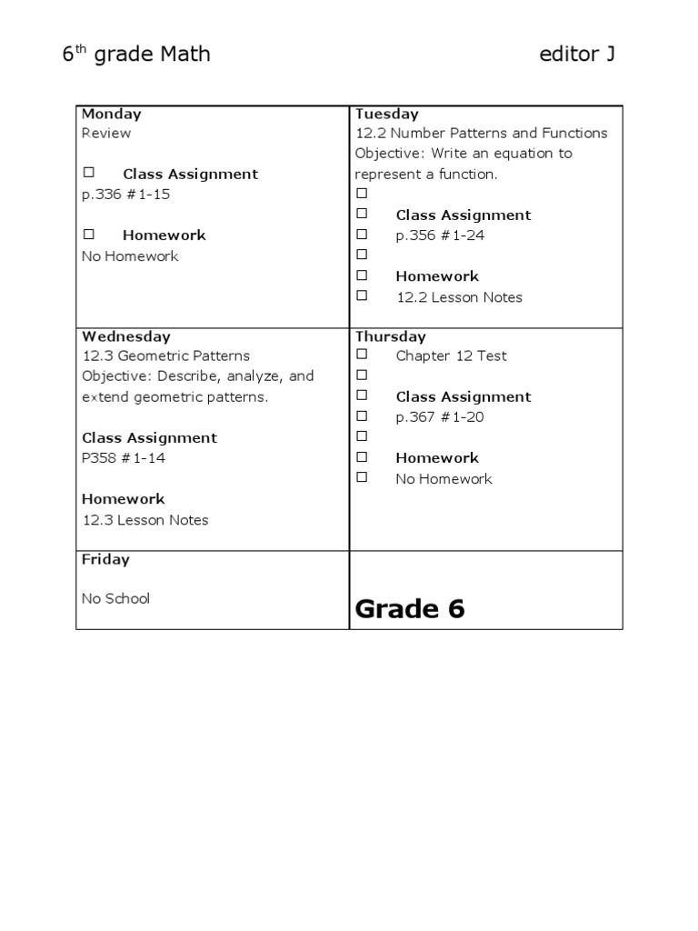 6 Grade Math Editor J | PDF