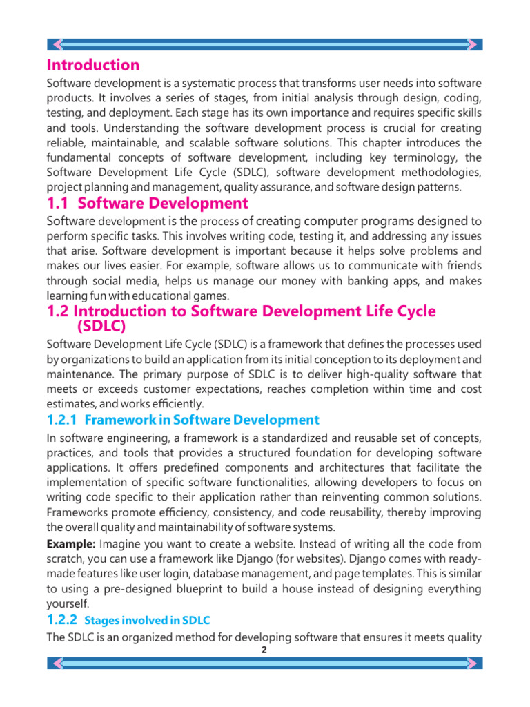 SDLC Topic Computer New Book 1st Year 2025 | PDF | Software Development | Software Development ...