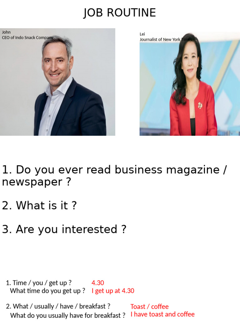Daily Routine of a CEO Interview | PDF