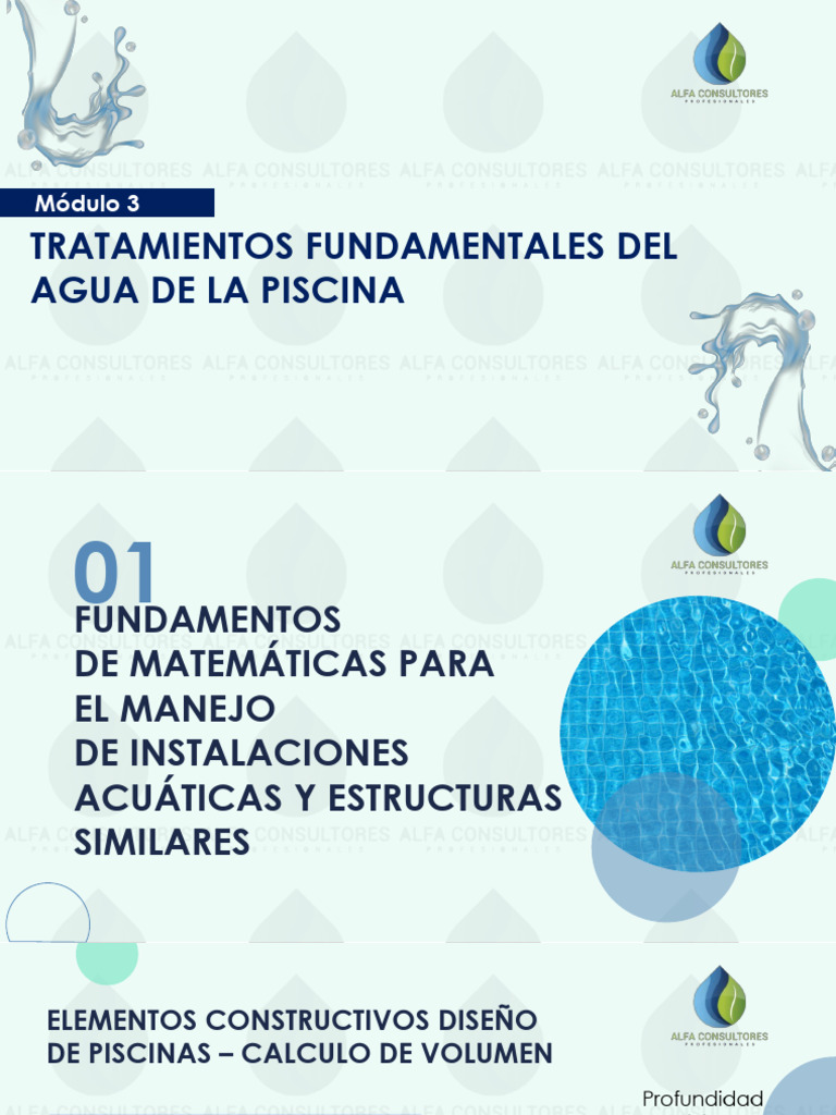 Modulo3 Tratamientos Fundamentales | PDF | Piscina | Volumen