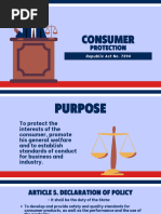Consumer Act of the Philippines (RA 7394) | PDF | Consumer Protection