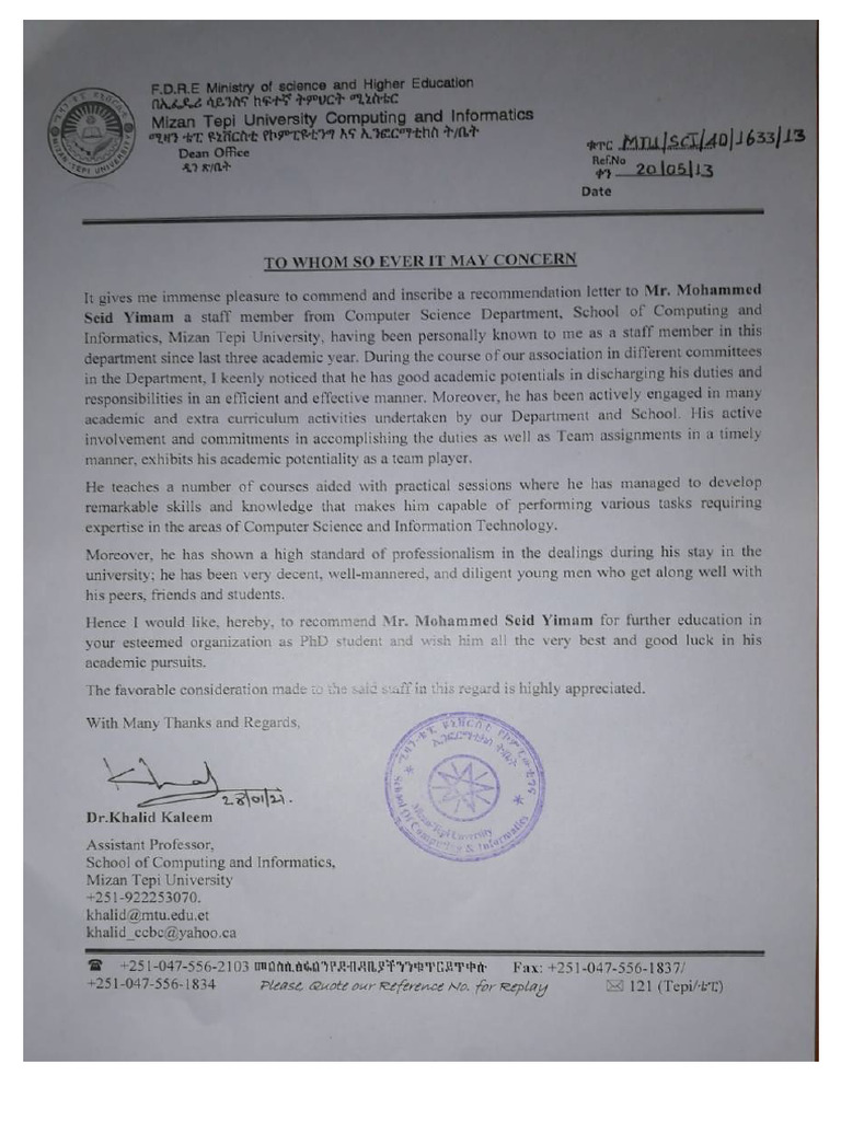 DR Kalid Recom | PDF