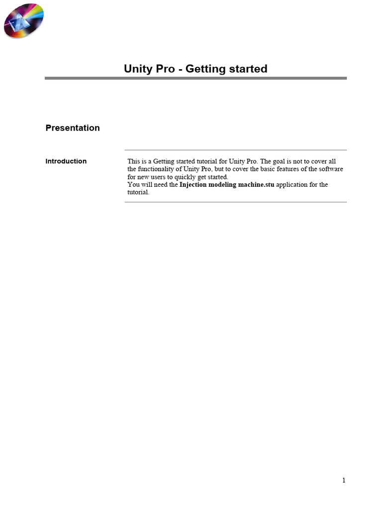 Getting Started With Unity Pro | PDF | Hyperlink | Button (Computing)