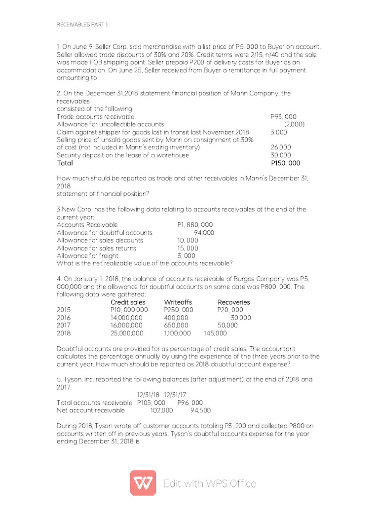 Receivables Analysis and Reporting | PDF | Credit | Finance & Money ...