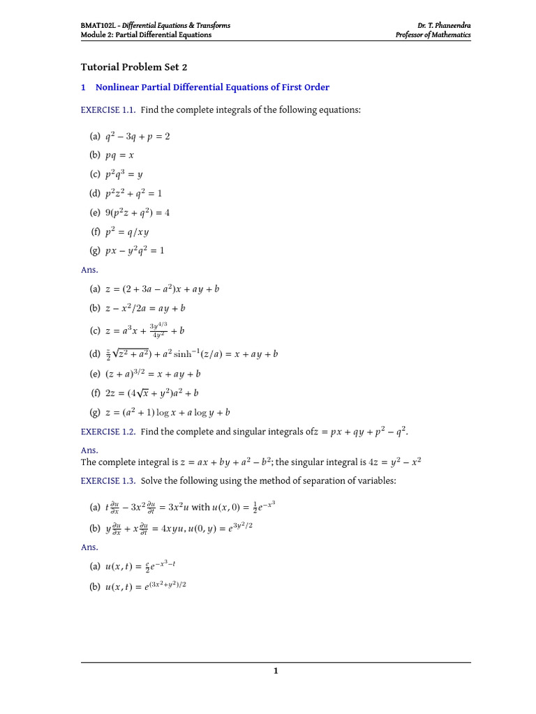 Lec1 Problems | PDF