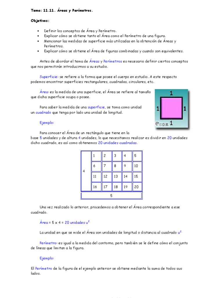 Areas y Perimetros Conversiones | PDF | Triángulo | Longitud