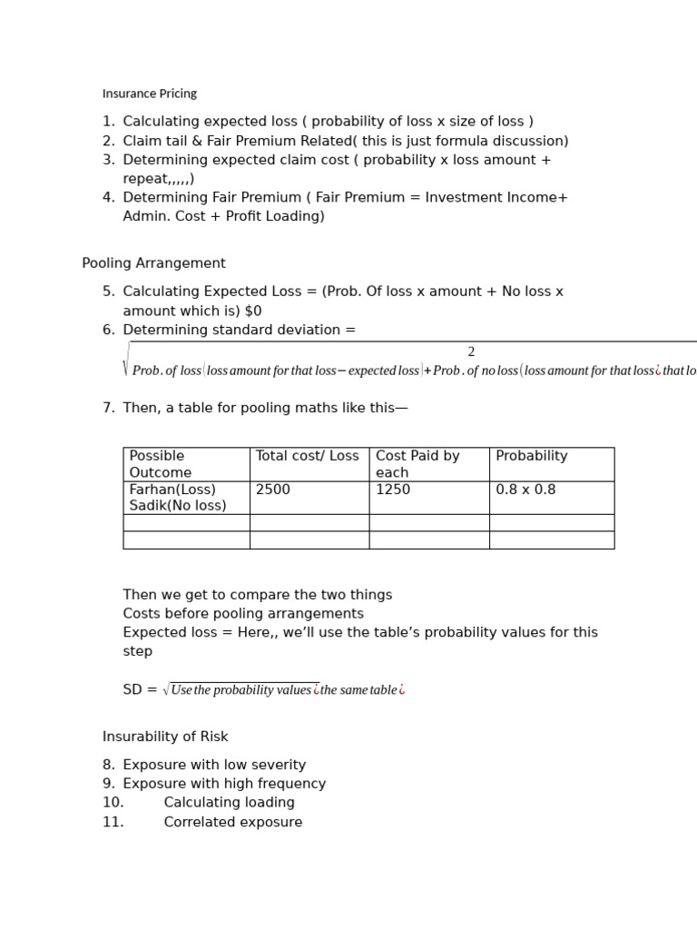Insurance All Type Maths | PDF