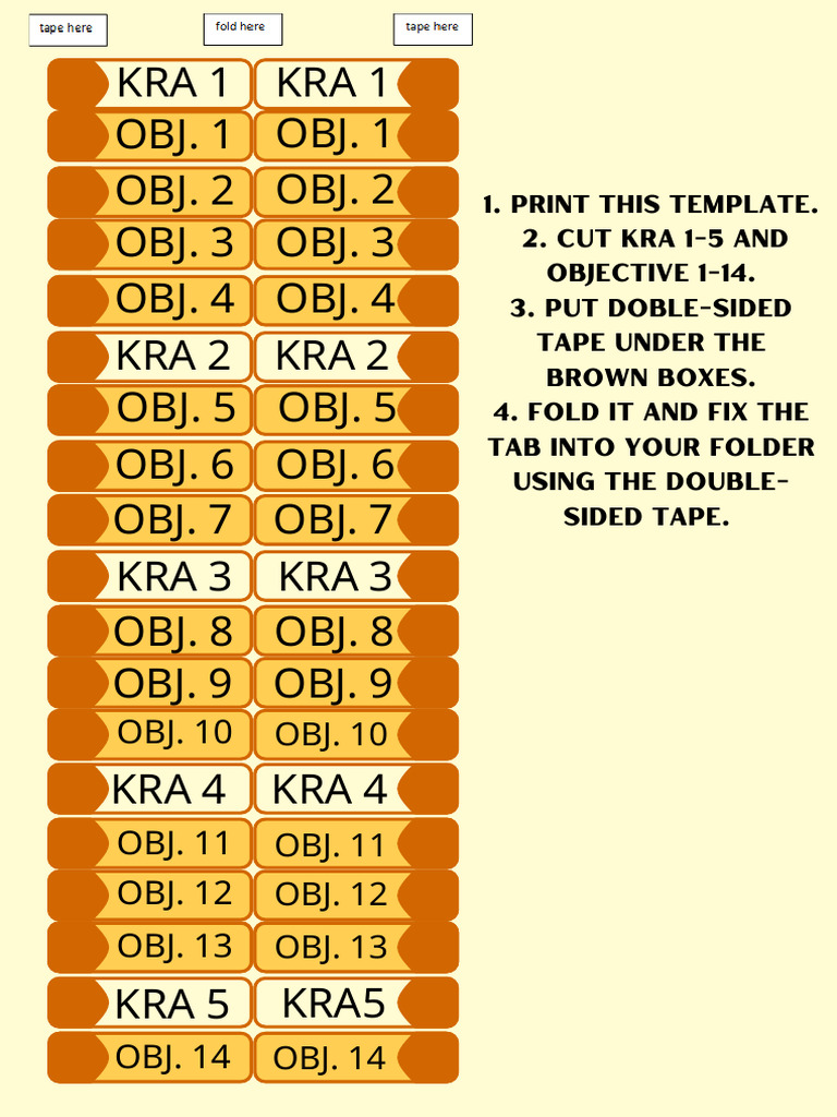 PMES Tabbing Template Instructions | PDF