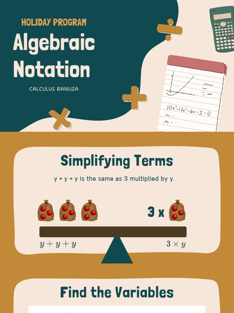 Algebraic Notation and Simplification Guide | PDF