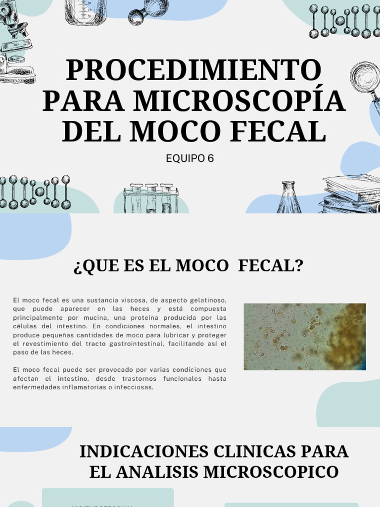 Análisis Microscópico del Moco Fecal | PDF | Heces | Tinción