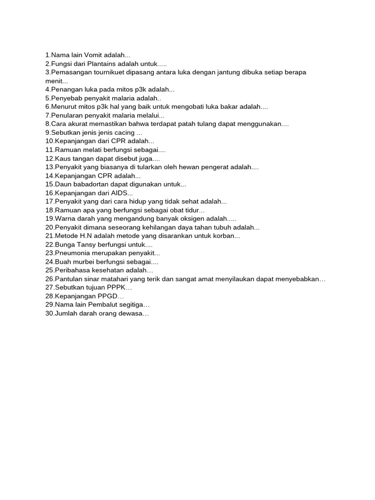 Kepanjangan PPGD dan CPR | PDF
