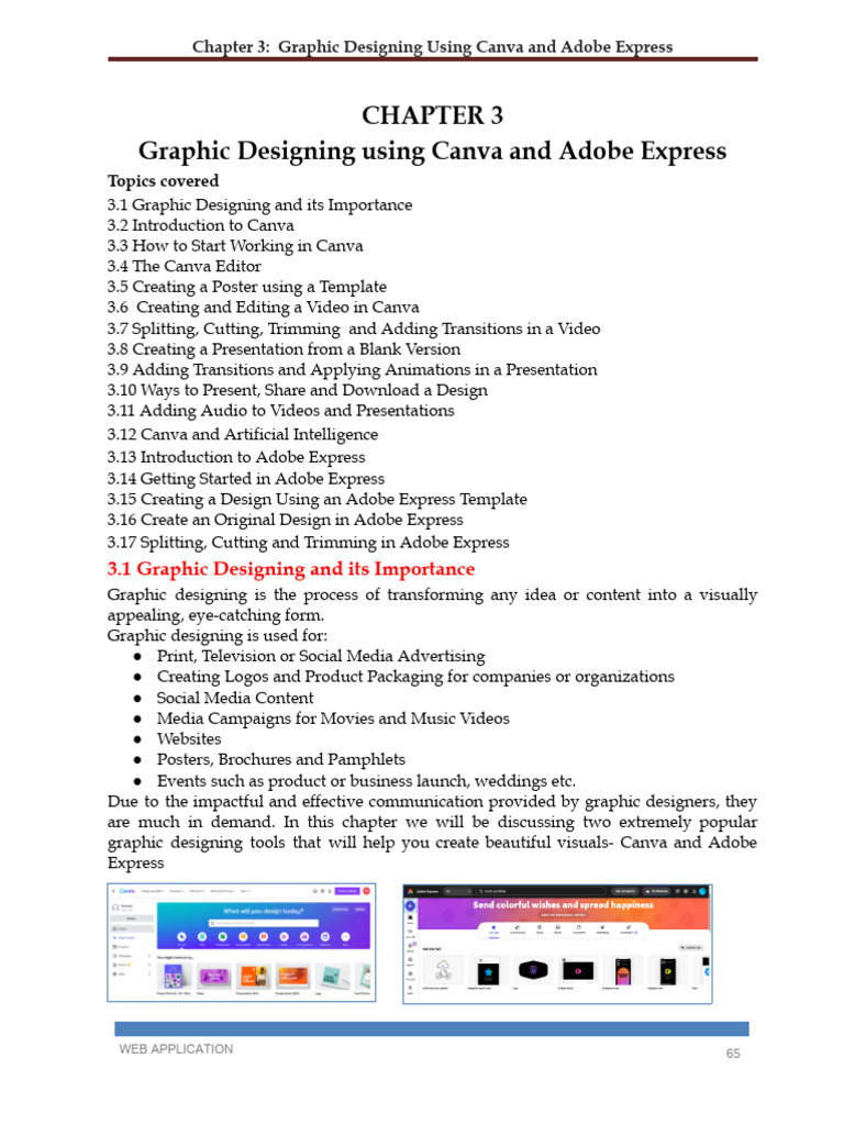 Canva and Adobe Express Guide | PDF | Page Layout | Graphics