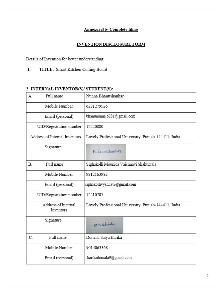 Annexure Form | PDF | Waste Management | Internet Of Things