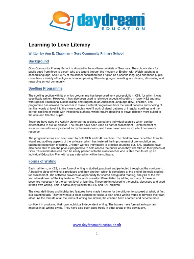 Daydream Education Interactive English Content Packs - Case Study | PDF ...