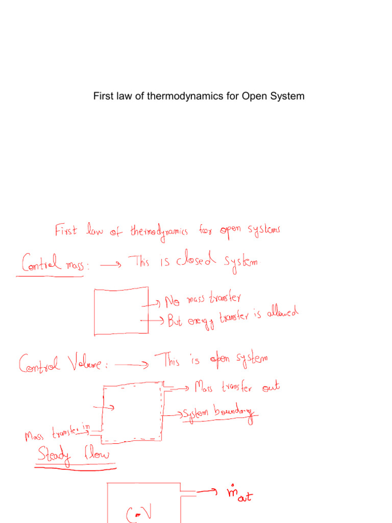 Thermodynamics Module2 PART2 (OpEN SYSTEMS | PDF