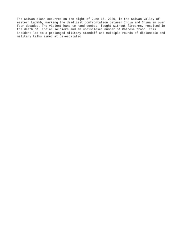 Galwan Clash | PDF