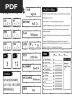 ShadowDark Fillable Character Sheet | PDF