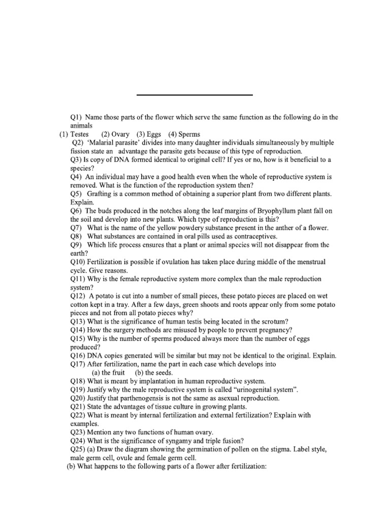 How Do Organisms Reproduce WORKSHEET2 Lesson 3 | PDF