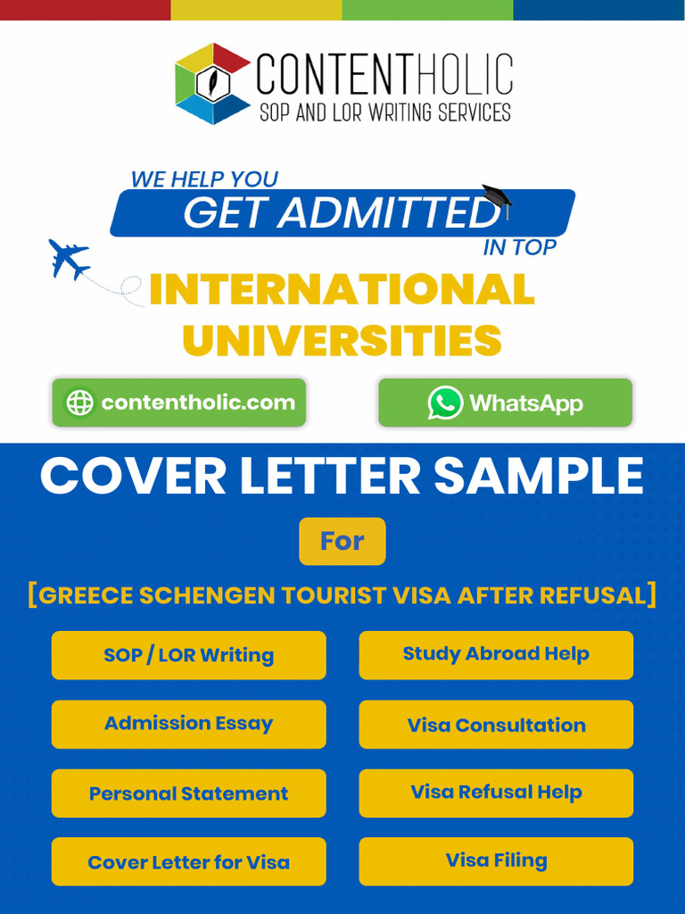 Cover Letter Sample For Greece Schengen Tourist Visa After Refusal ...