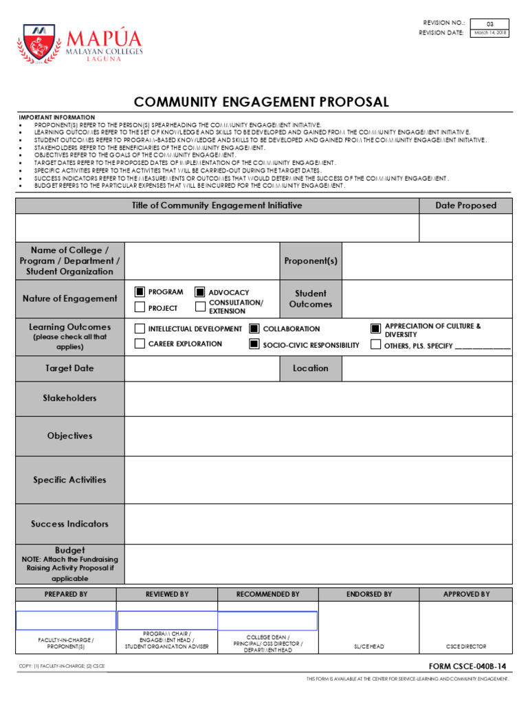 TASK 5 Community Engagement Proposal | PDF | Learning