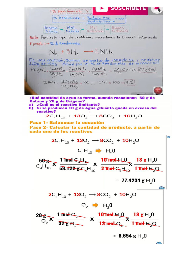 Clase Reactivo Limitante | PDF