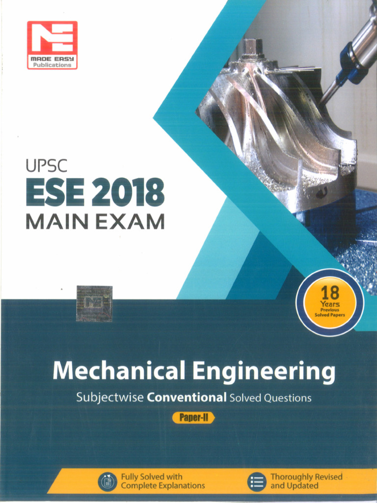 ESE (Mains) - Mechanical Engineering - Volume 2 | PDF | Gear | Motion (Physics)