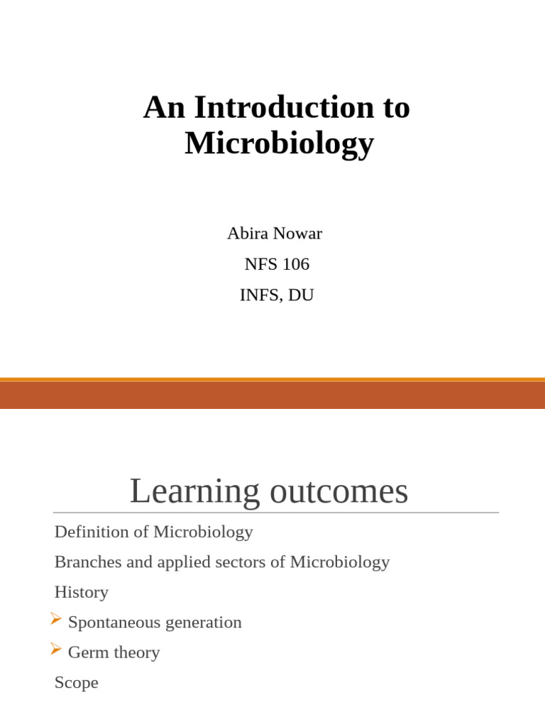 Introduction To Microbiology | PDF | Microbiology | Microorganism