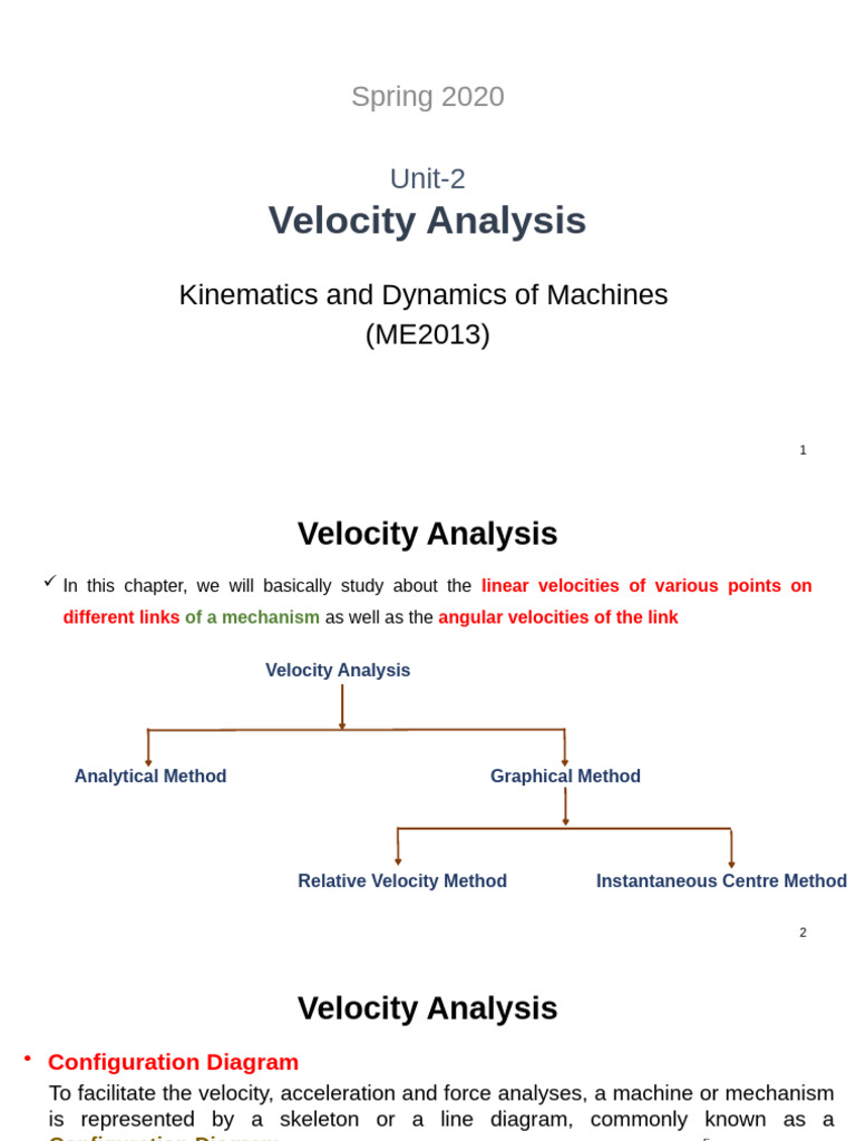 Module 2 - Velocity Analysis | PDF | Kinematics | Velocity