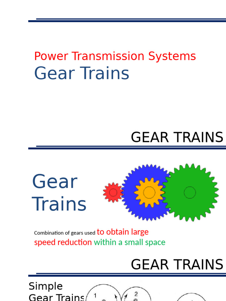 Module 5B - Gear Trains | PDF | Gear | Mechanics