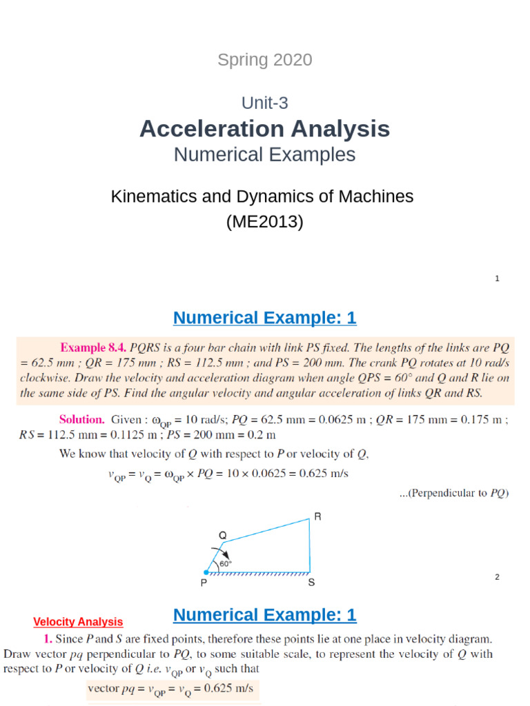 Module 3 B Acceleration Analysis | PDF