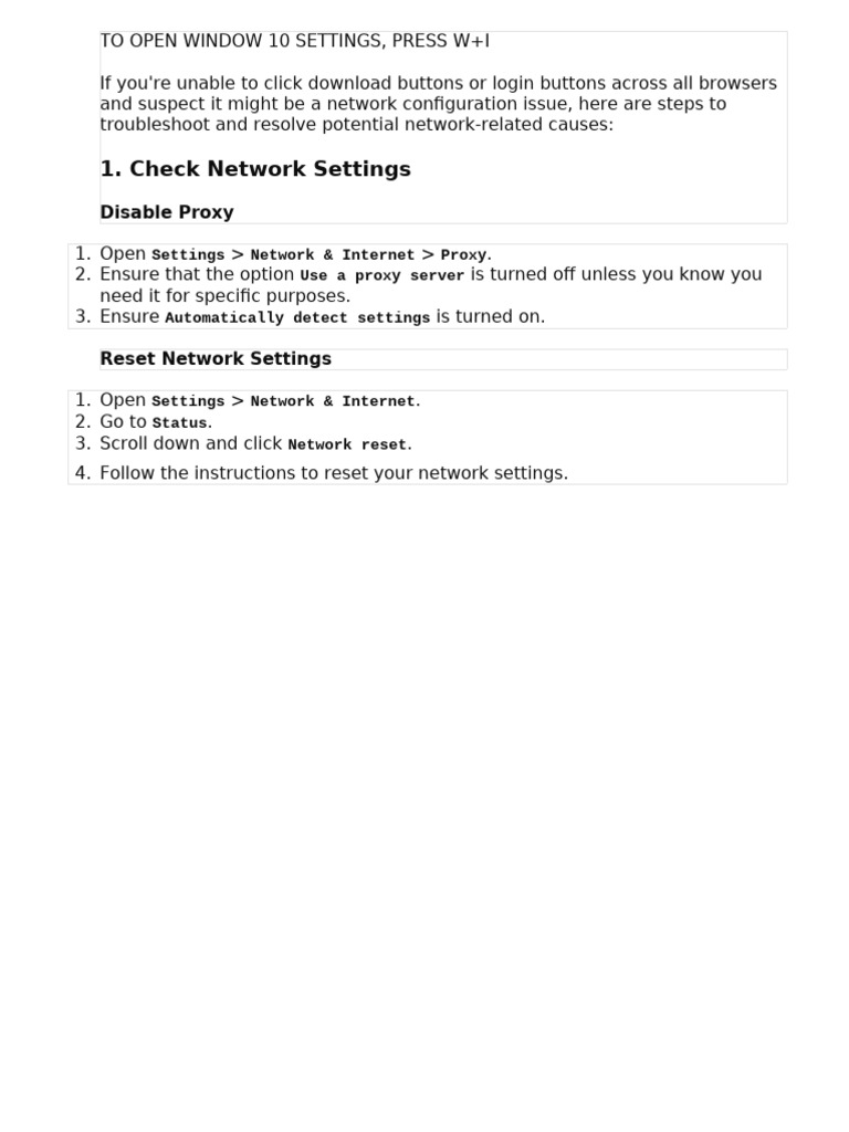 To Resolve Network Issues | PDF
