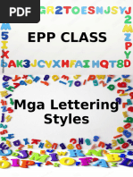 EPP 4 Q4 Aralin 5 Lettering Styles | PDF