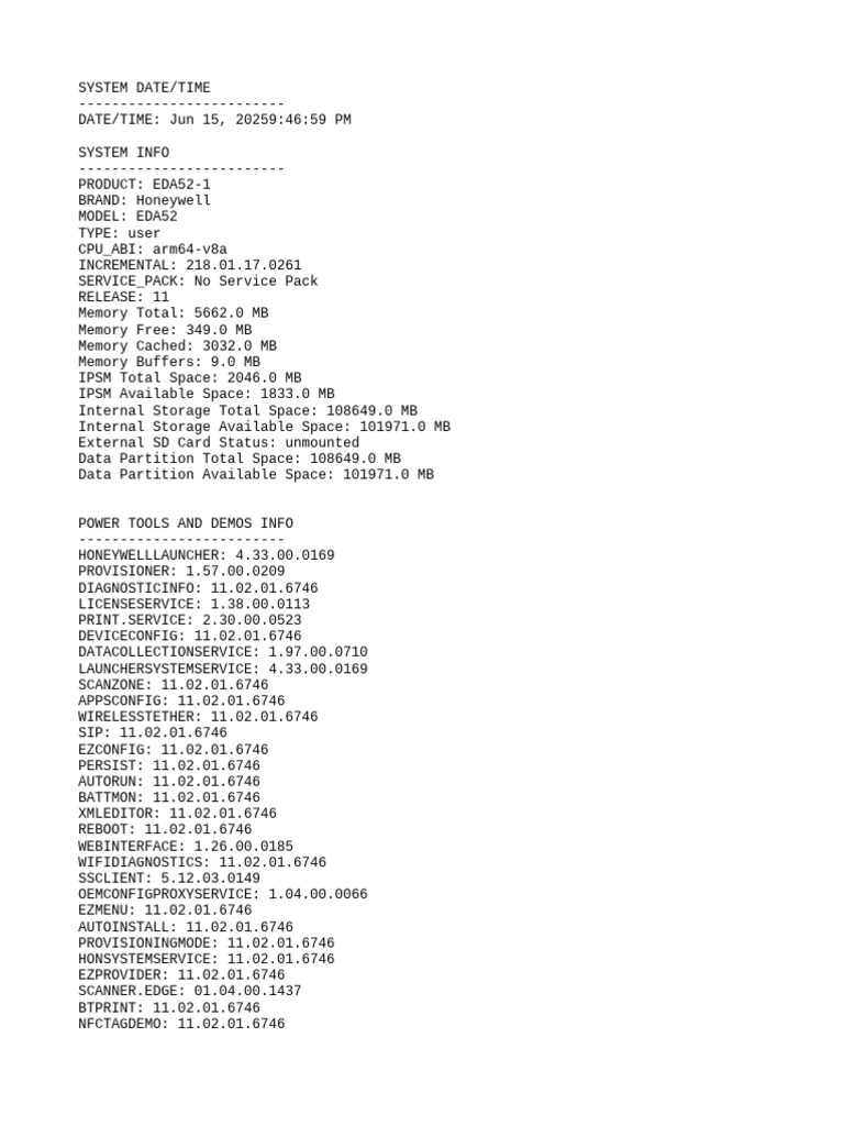 Honeywell EDA52 System Overview | PDF | Image Scanner | Computer Science