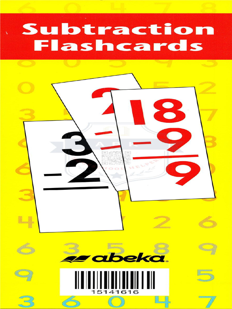 Subtraction Flashcards - 0001 | PDF