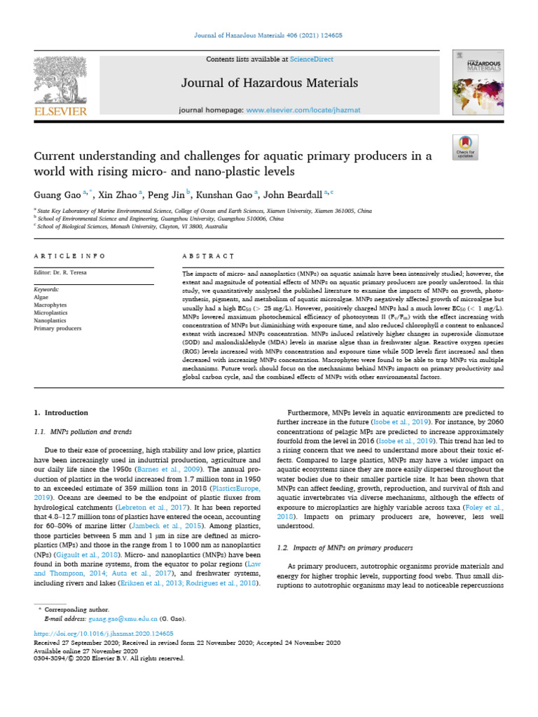 Gao 2021 | PDF | Polyethylene | Polyvinyl Chloride