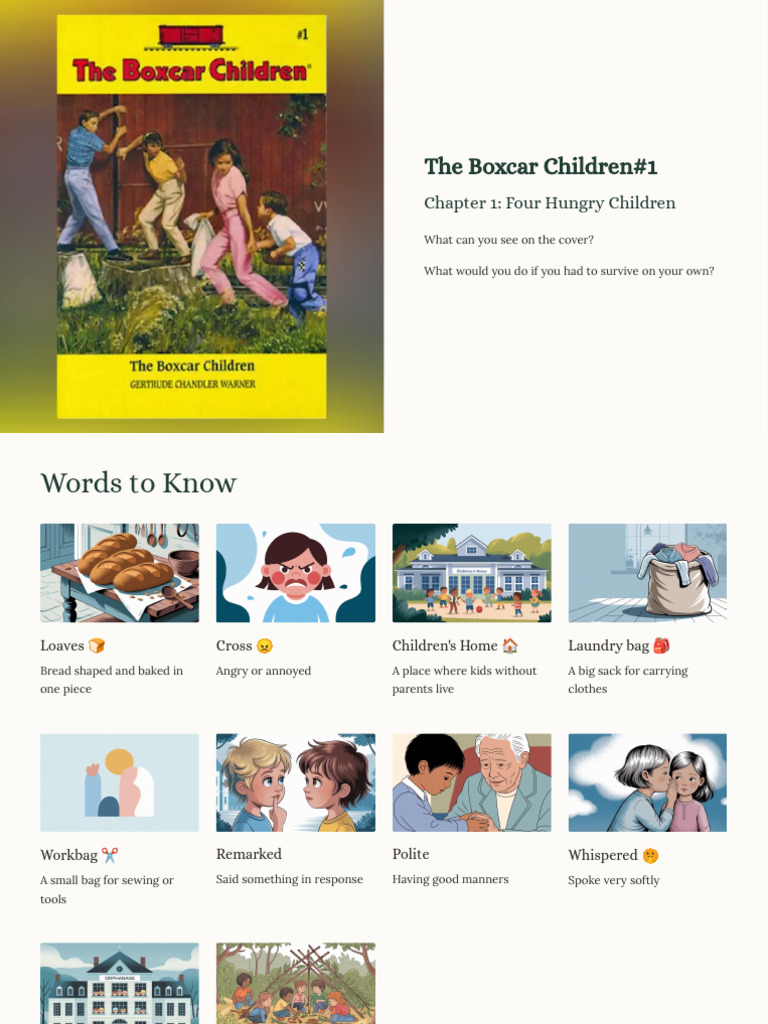 The Boxcar Children1 Chapter1 | PDF | The Boxcar Children