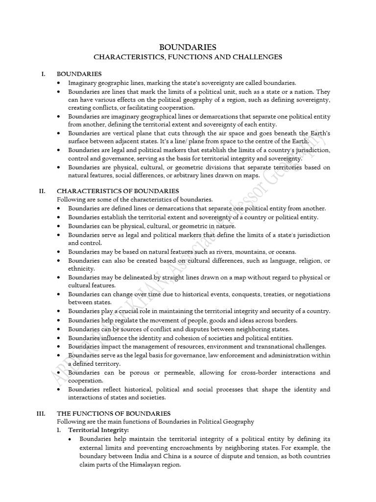14. Boundaries, Characteristics, Functions and Challenges. | PDF ...