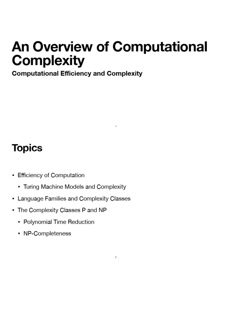 14 Computational Complexity | PDF | Computational Complexity Theory ...