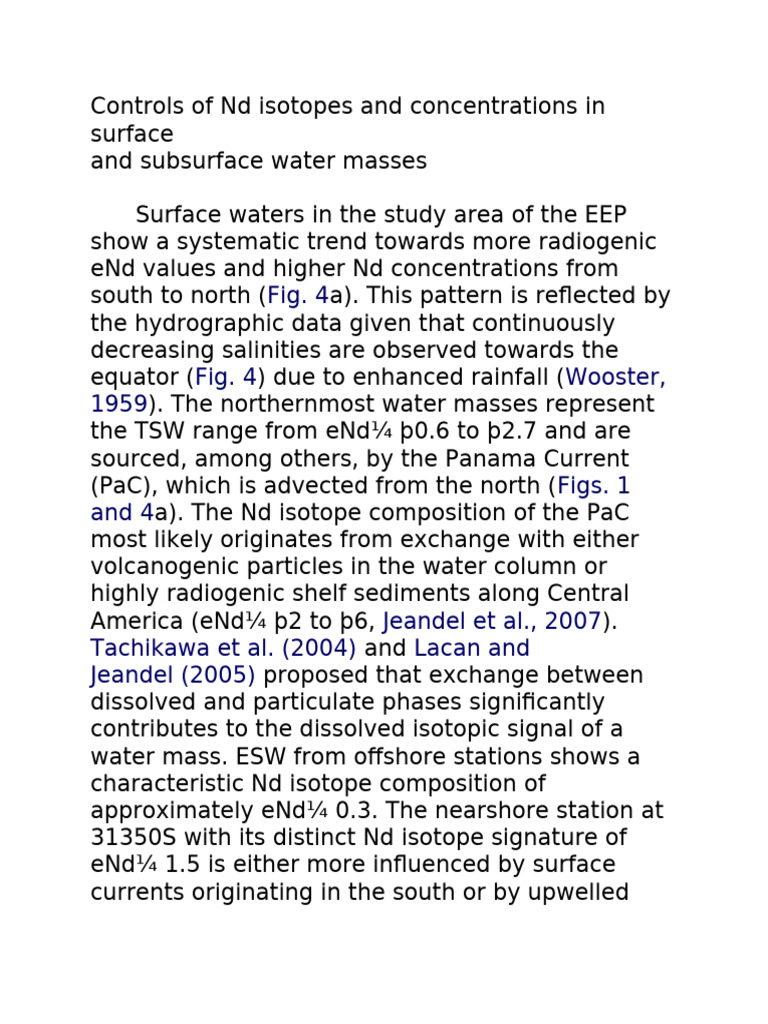 Reading Controls of ND Isotopes and Concentrations in Surface | PDF ...