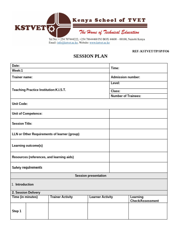 Session Plan Jenniffer | PDF