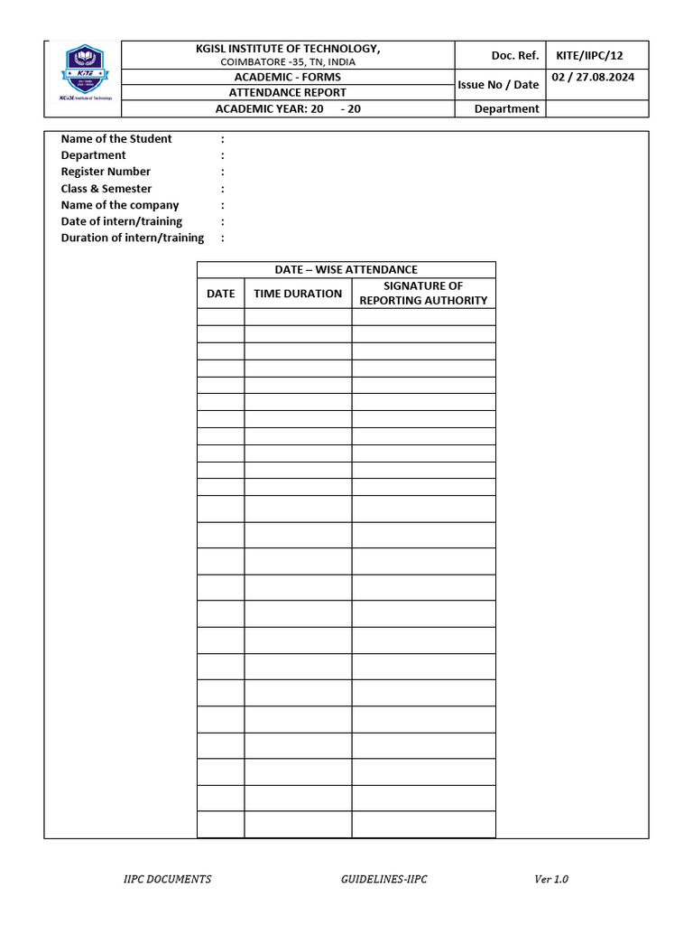 Annexure - Attendance Report 1 | PDF