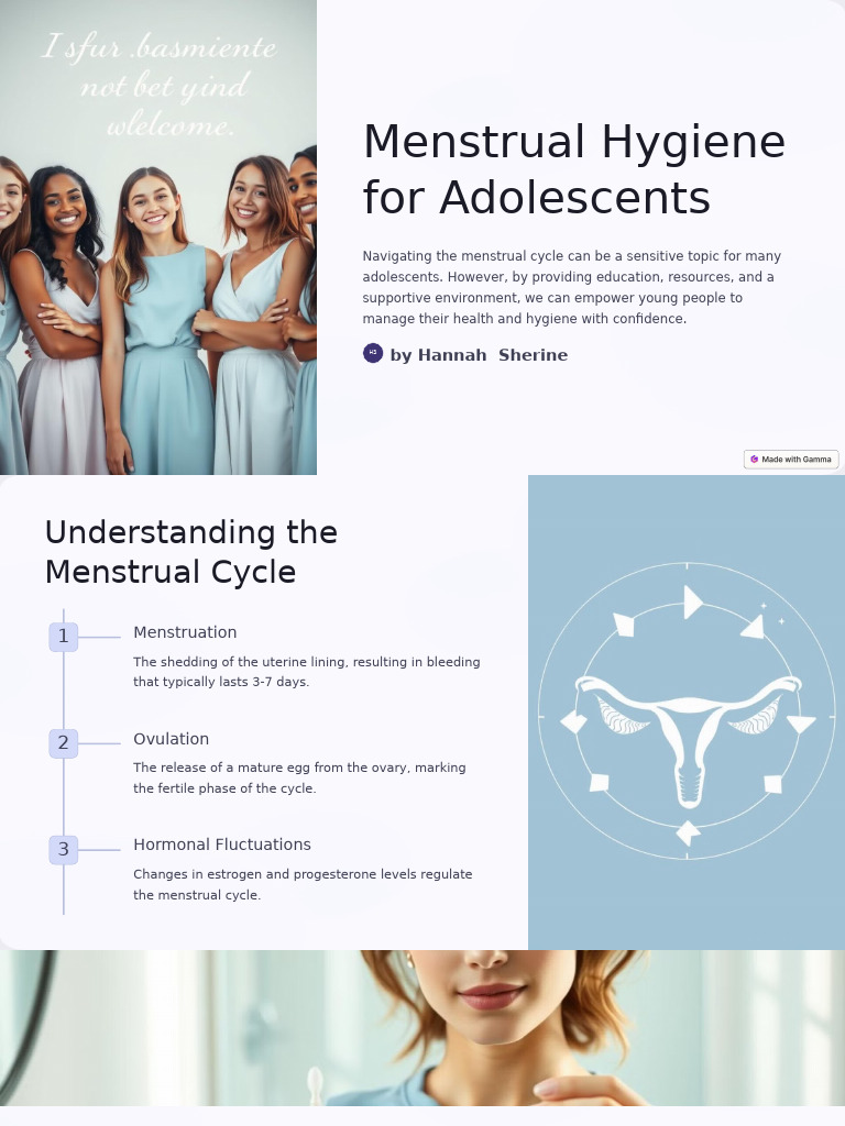 Menstrual Hygiene Guide for Teens | PDF | Menstrual Cycle | Menstruation