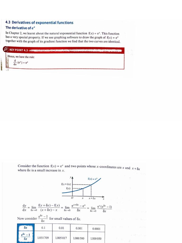 4.3 Derivative of Exponential | PDF