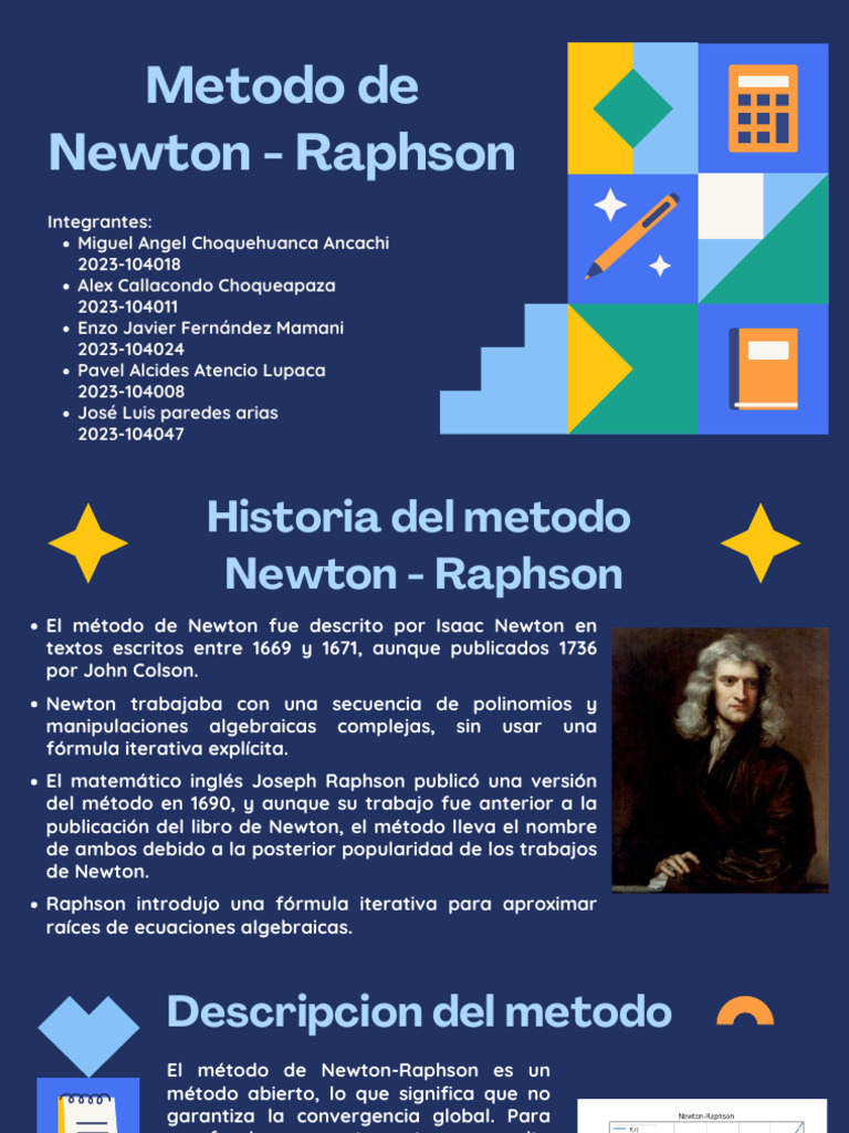 Tema 4 - Metodo Newton Raphson Tema 4 - Metodo Newton Raphson | PDF | Relaciones matematicas ...