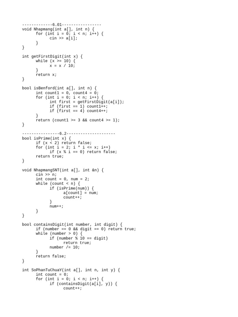 C++ Functions for Array Manipulation | PDF