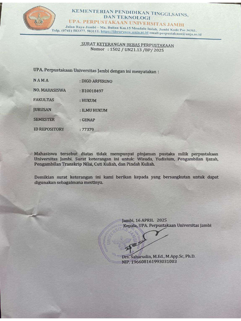 Bebas Pustaka Univ | PDF