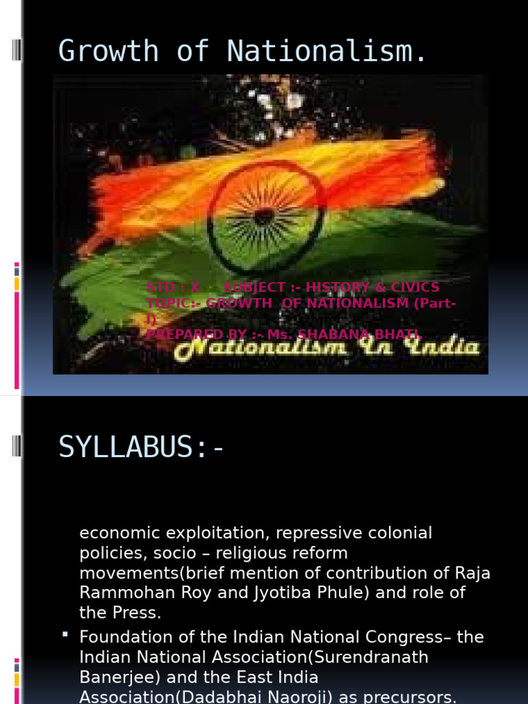 Growth of Nationalism | PDF