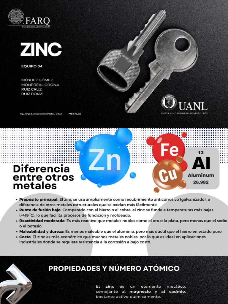 Propiedades y Aplicaciones del Zinc | PDF | Zinc | Aleación