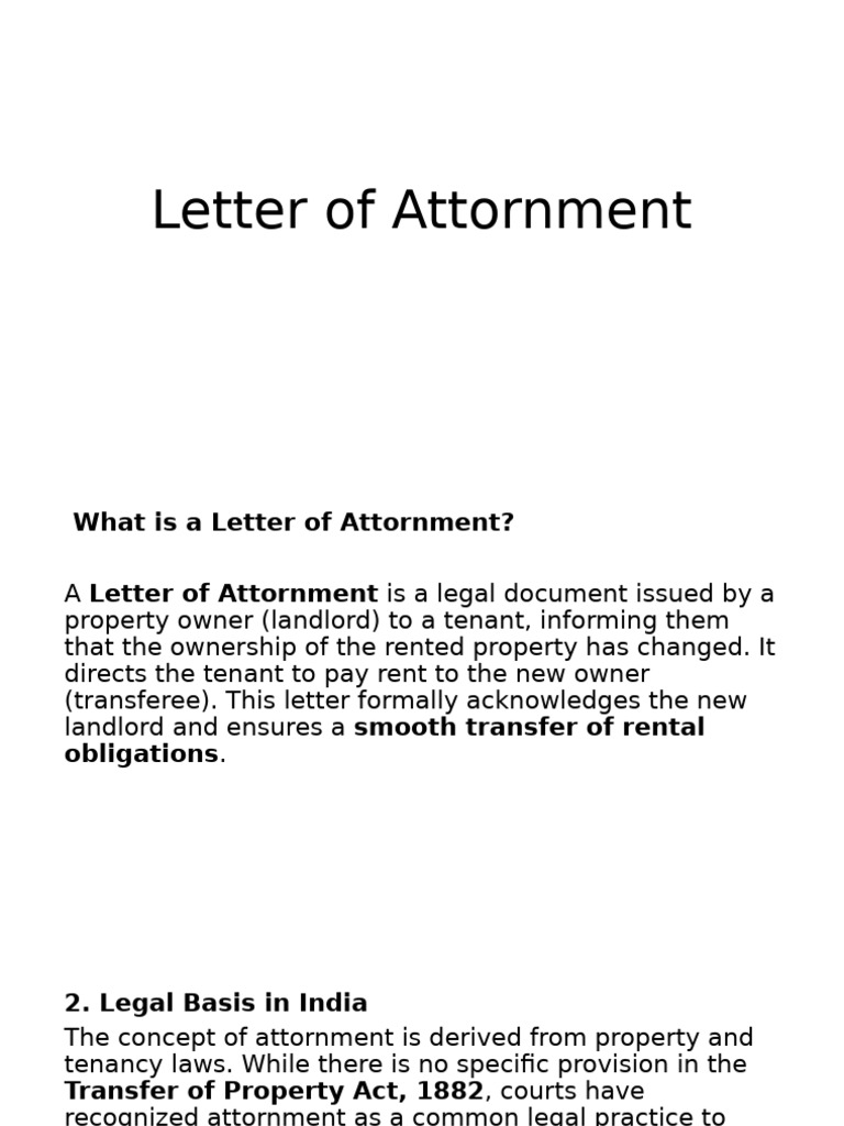 Letter of Attornment | PDF | Leasehold Estate | Lease